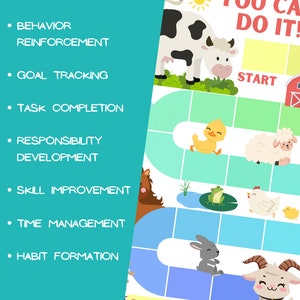 Farm Animal Reward Chart Printable, Farm Sticker Chart, Potty Training ...