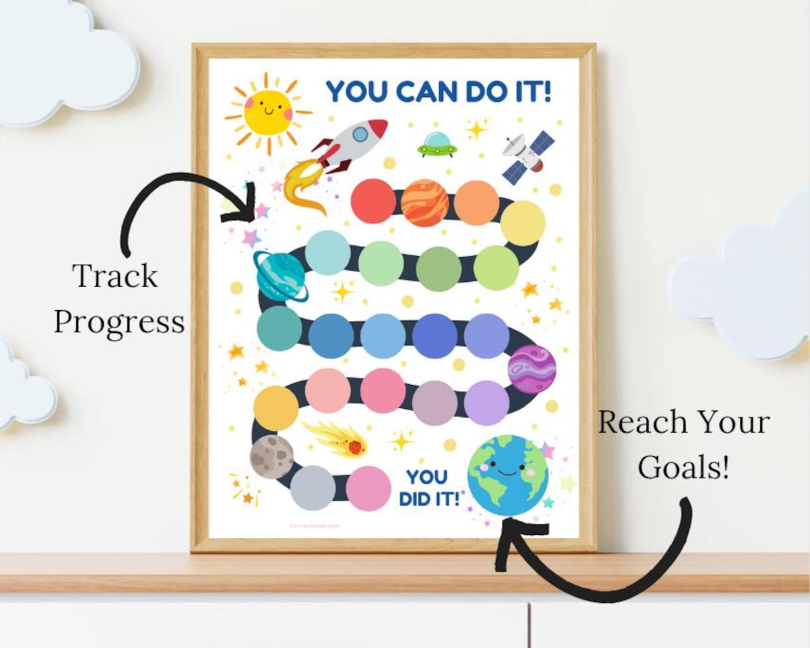 Outer Space Reward Chart Printable, Sticker Chart, Toddler Behaviour ...