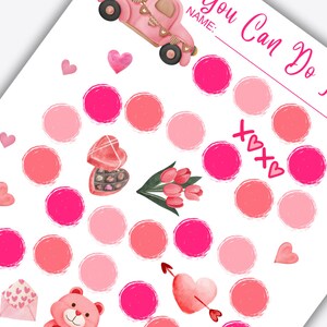 Valentine Reward Chart, Printable Heart Reward Chart, Reward Chart ADHD ...