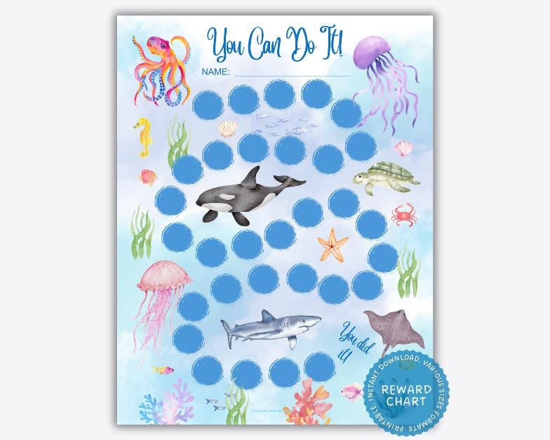Under the Sea Behavior Chart: Ocean Animal Reward System (PDF) - Etsy