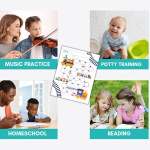 Train Reward Chart, Kids Behavior Chart, Sticker Chart, Inventive ...