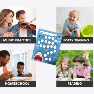 Shark Reward Chart: Kids Behavior & Potty Training (printable Download ...