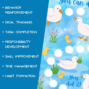 Duck Reward Chart Printable: Kids Potty Training, Chore Chart (PDF) - Etsy