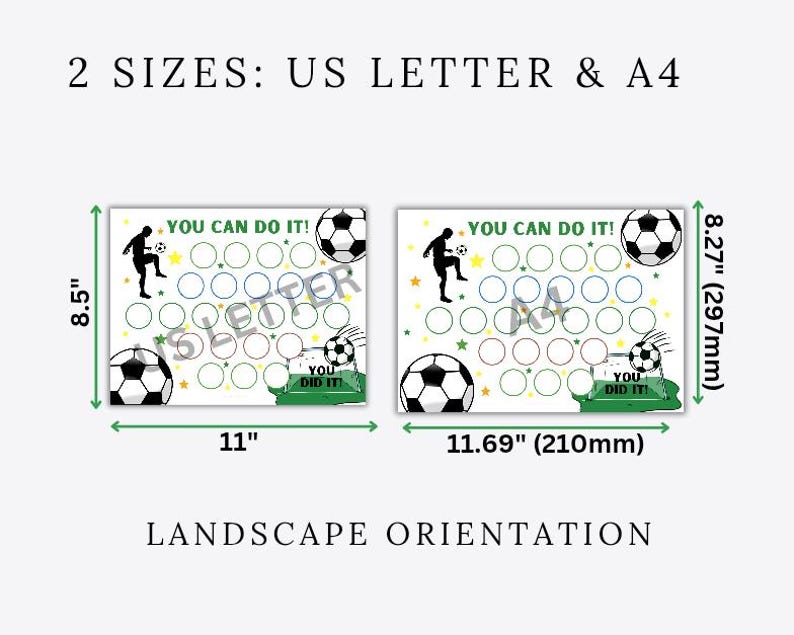 Soccer Reward Chart for Boys, Behavior Chart, Kids Sticker Chart, Goal ...