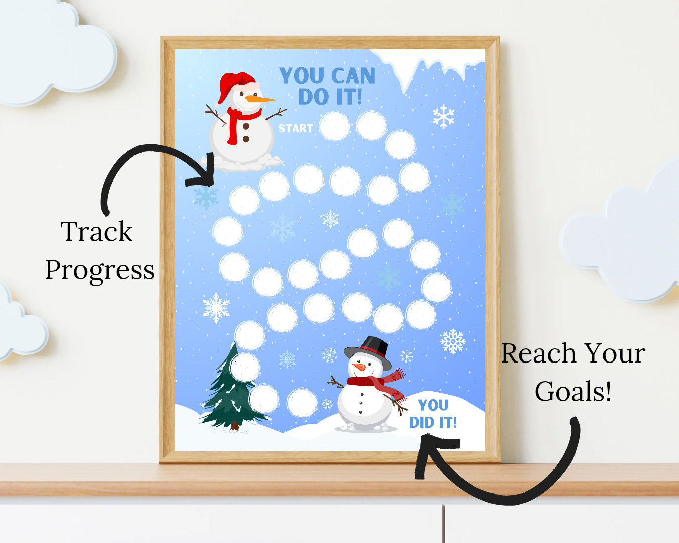 Reward Chart Kid Printable, Snowman Sticker Chart, Winter Reward Chart ...