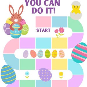 Printable Easter Bunny Reward Chart: Potty Training, Behavior (PDF) - Etsy