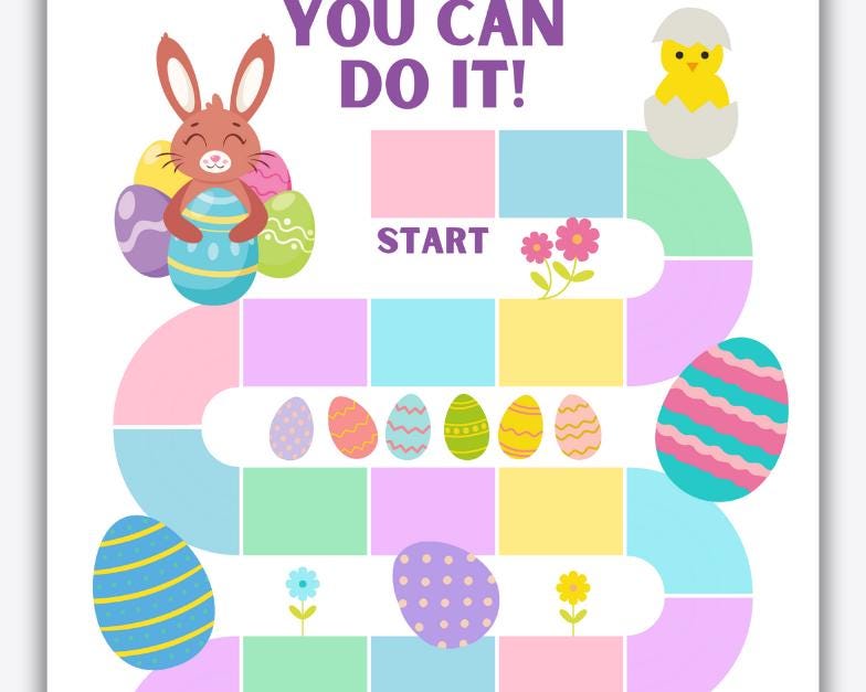 Printable Easter Bunny Reward Chart: Potty Training, Behavior (PDF) - Etsy