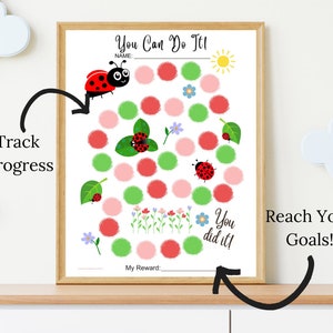 Ladybug Reward Chart for Kids – Printable Behavior Sticker Chart ...