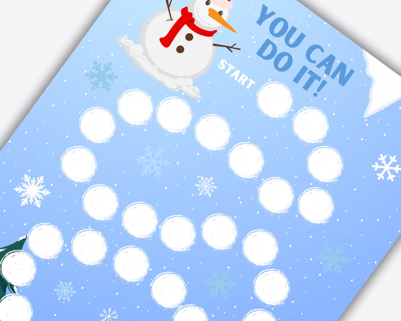 Reward Chart Kid Printable, Snowman Sticker Chart, Winter Reward Chart ...