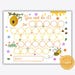 Printable Bee Reward Chart, Honey Bee Behavior Chart, Reward Chart Kids ...
