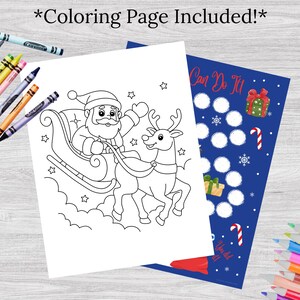 Christmas Reward Chart Printable Kids Reward Chart, Santa Potty ...