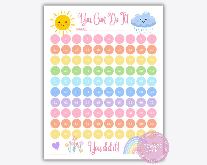 Kids Printable Reading Chart, Reading Reward Chart, Kids Reward Chart ...