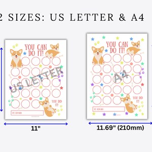 Corgi Kids Reward Chart: Potty Training, Chores (printable) - Etsy