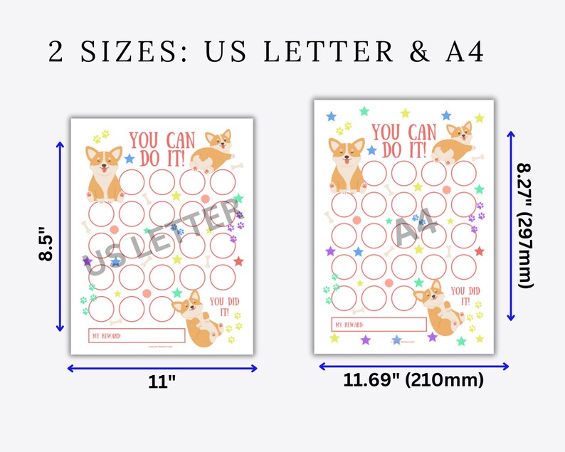 Corgi Kids Reward Chart: Potty Training, Chores (printable) - Etsy UK
