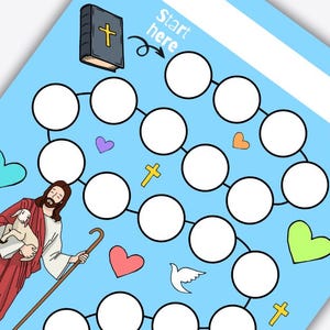 Jesus Reward Chart: Bible Theme, Kids Habit Tracker (printable) - Etsy