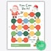 Printable Santa Reward Chart, Reward Chart for Christmas, Holiday ...