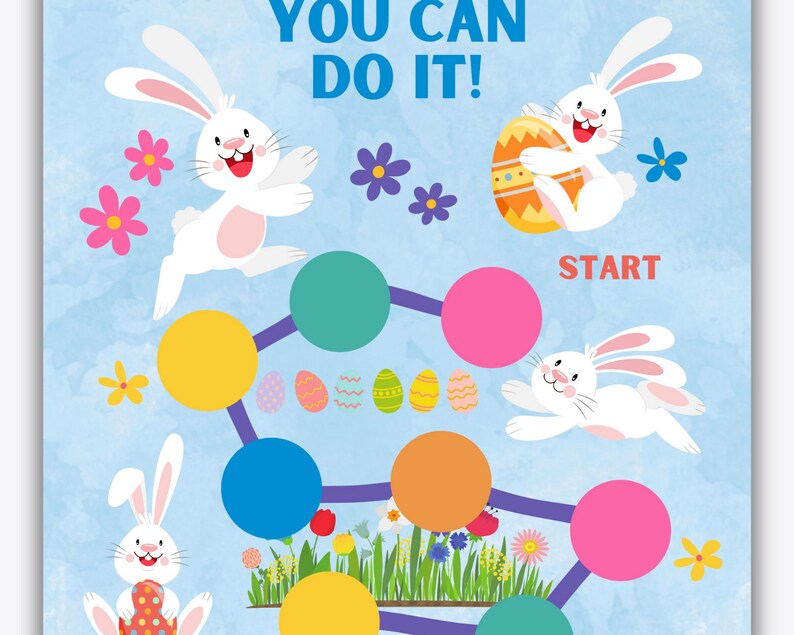 Easter Reward Chart, Easter Bunny Potty Training Chart, Bunny Reward ...