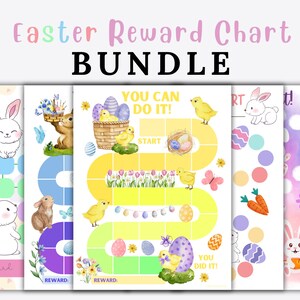 5 Easter Reward Chart Bundle Bunny Potty Training Chart - Etsy
