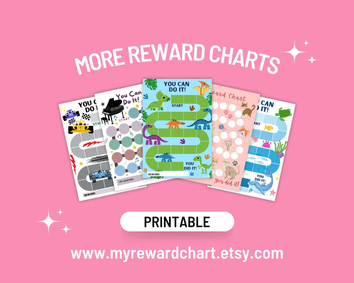 Bunny Reward Chart Printable Kids Reward Chart, Girls Sticker Chart ...