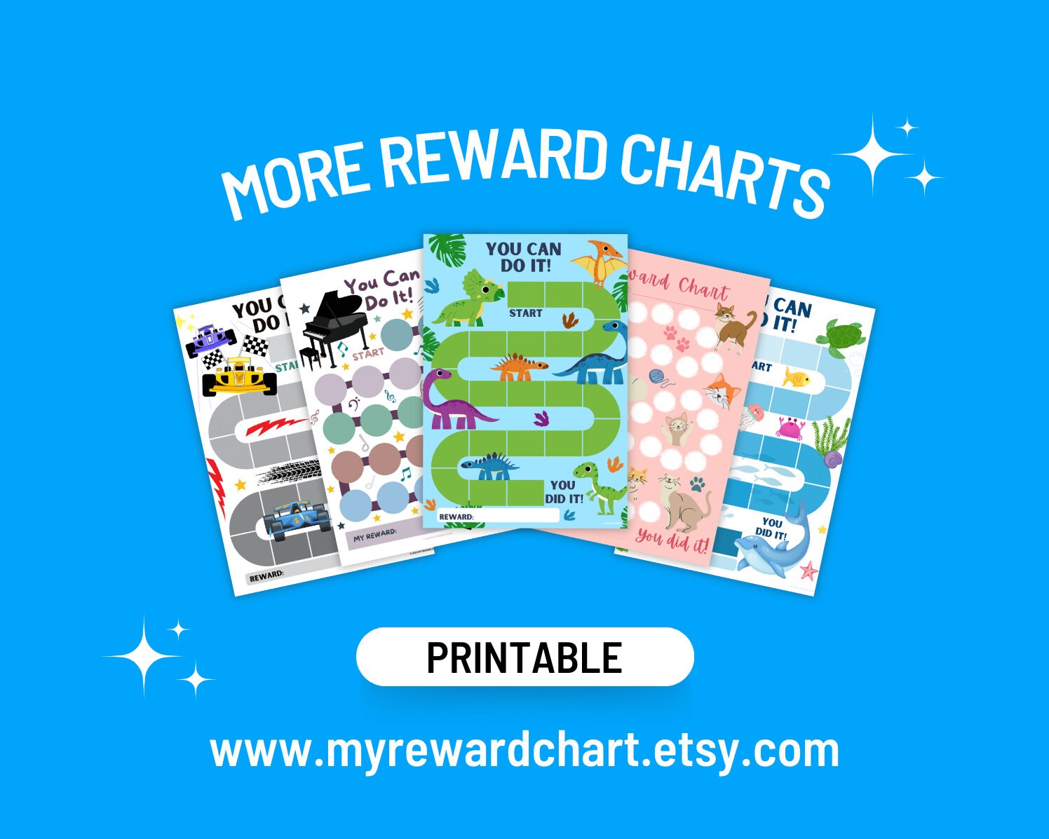 Ocean Reward Chart for Kids: Potty Training, Habit Tracker (PDF) - Etsy
