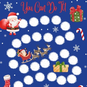 Christmas Reward Chart Printable Kids Reward Chart, Santa Potty ...