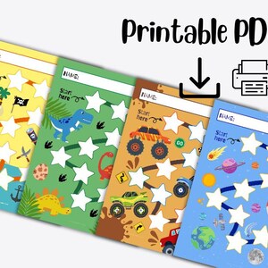 Potty Training Chart Bundle for Toddler Boys, Sticker Chart, Behavior ...