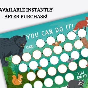 Woodland Animal Reward Chart for Children, Preschool Classroom Forest ...
