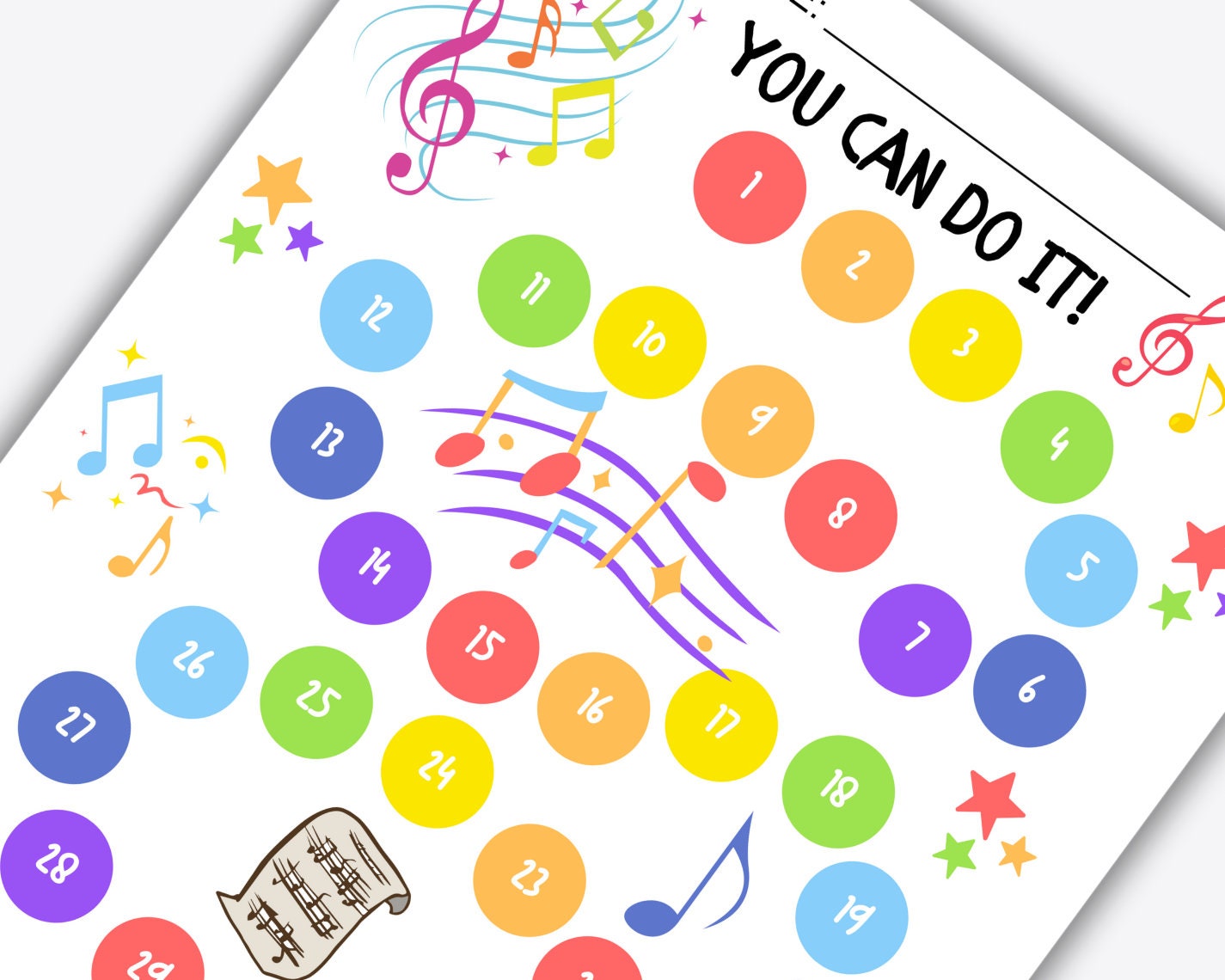 Printable Music Reward Chart, Music Practice, Violin Practice Chart ...