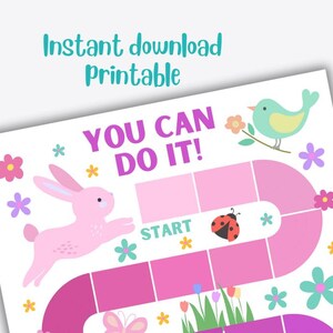 Bunny Reward Chart for Kids: Spring Easter Potty Training (PDF, PNG ...