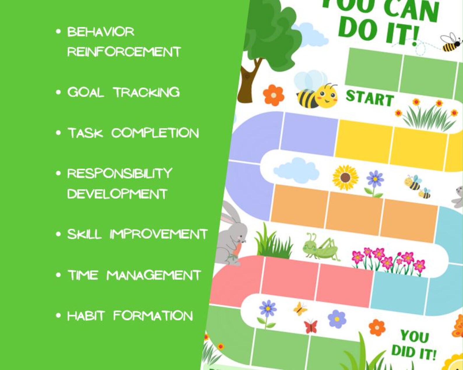 Summer Nature Reward Chart: Kids Behavior Tracker (PDF, JPG, PNG) - Etsy