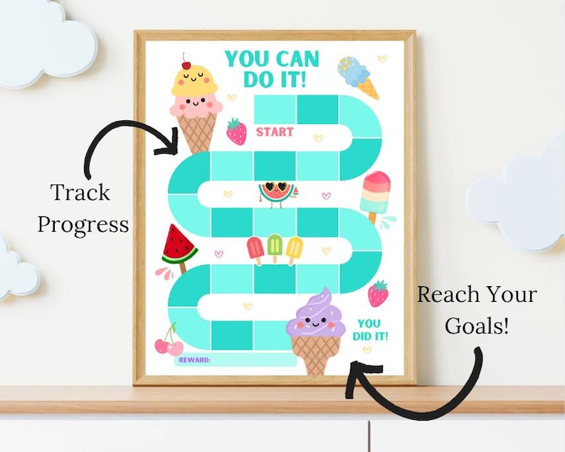 Ice Cream Sticker Chart, Summer Reward Chart, Popsicle Behavior Chart ...