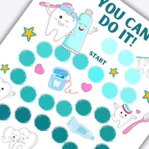 Reward Chart, Brush Your Teeth Reward Chart, Kids Reward Chart, Teeth ...