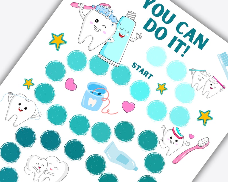 Reward Chart, Brush Your Teeth Reward Chart, Kids Reward Chart, Teeth ...