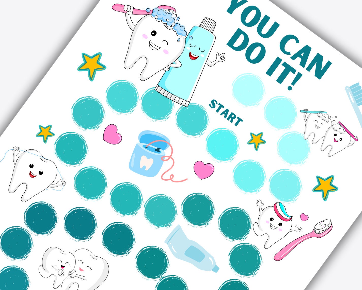 Reward Chart, Brush Your Teeth Reward Chart, Kids Reward Chart, Teeth ...