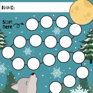Wolf Reward Chart: Kids' Behavior Tracker (printable PDF) - Etsy