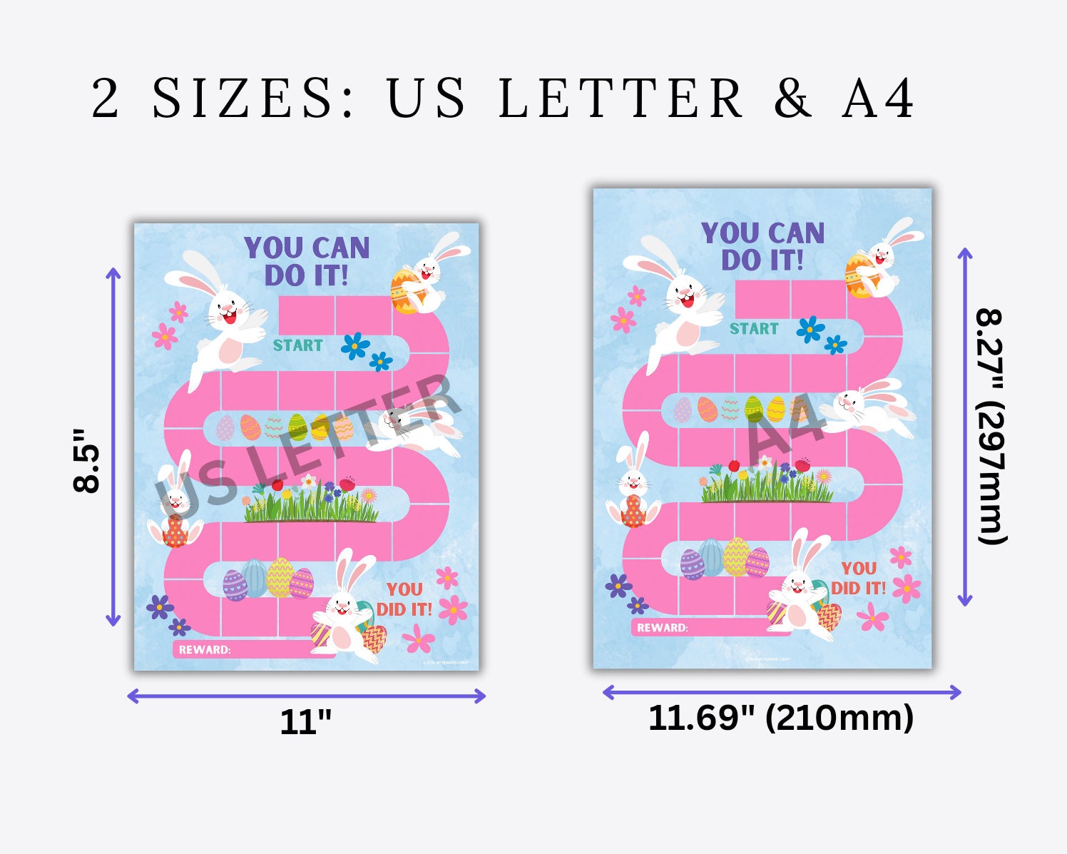 Easter Bunny Reward Chart: Kids Goal & Habit Tracker (PDF) - Etsy