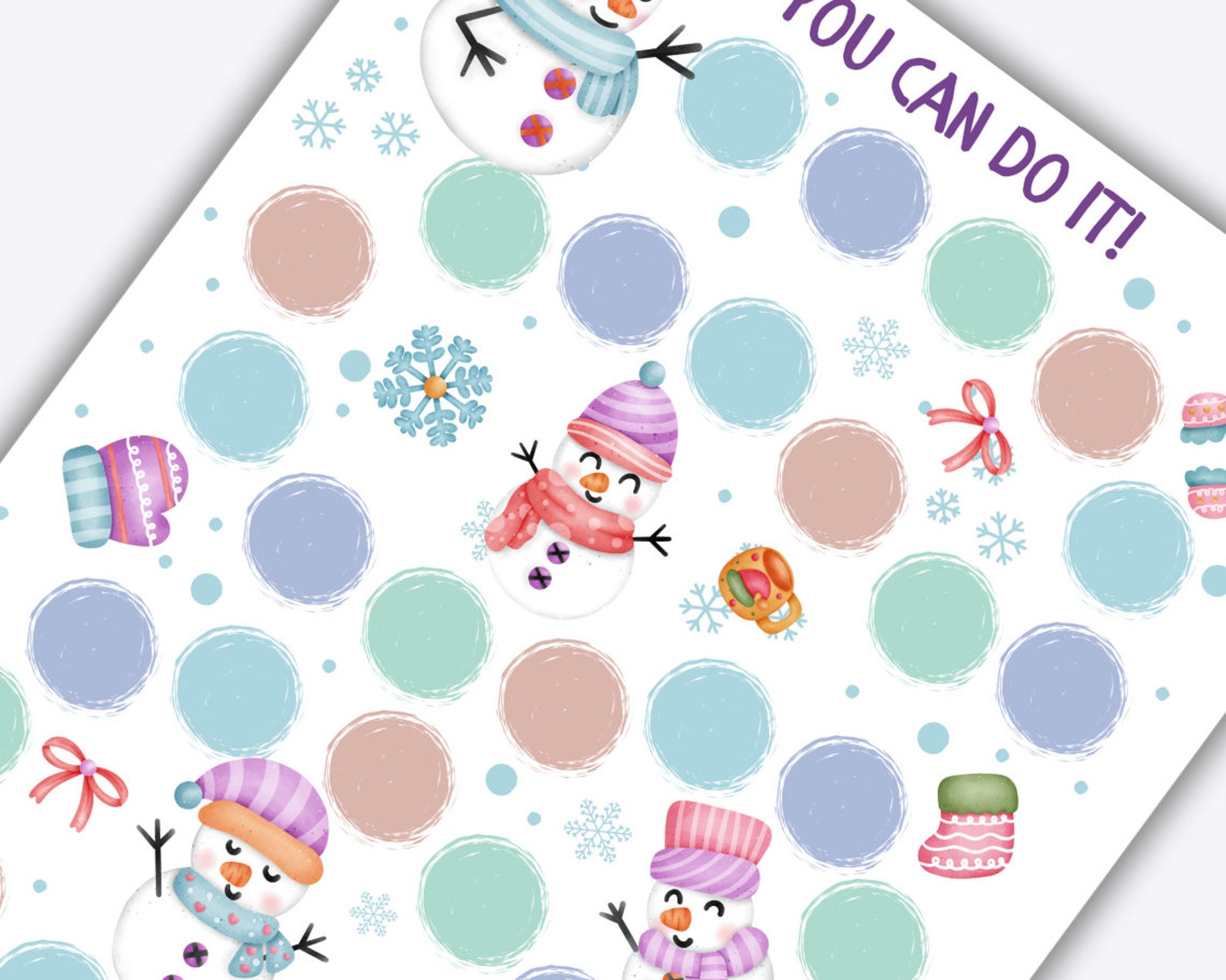 Printable Snowman Reward Chart: Christmas Potty Training (digital ...