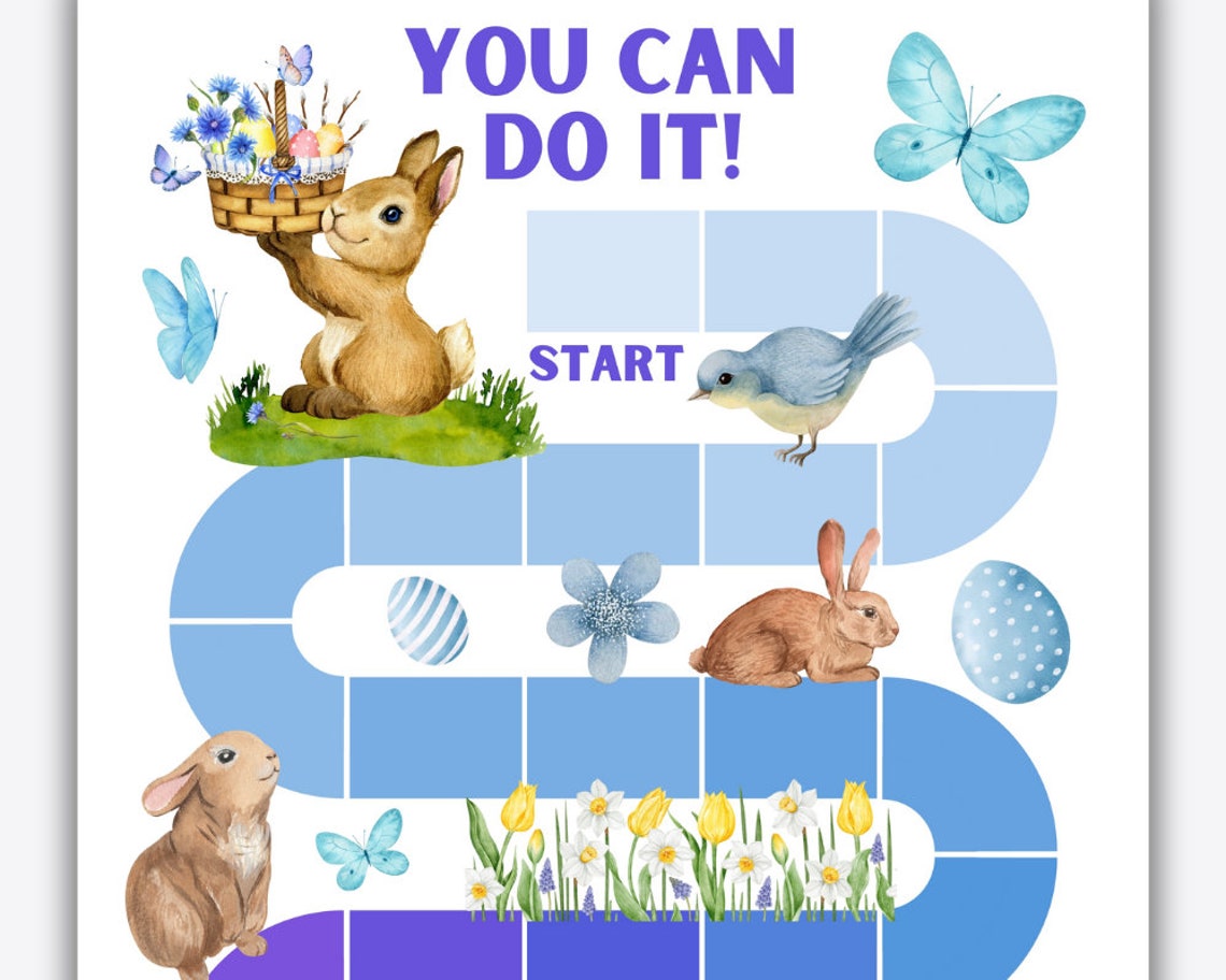 Bunny Easter Reward Chart: Potty Training, Behavior Tracker (PDF) - Etsy