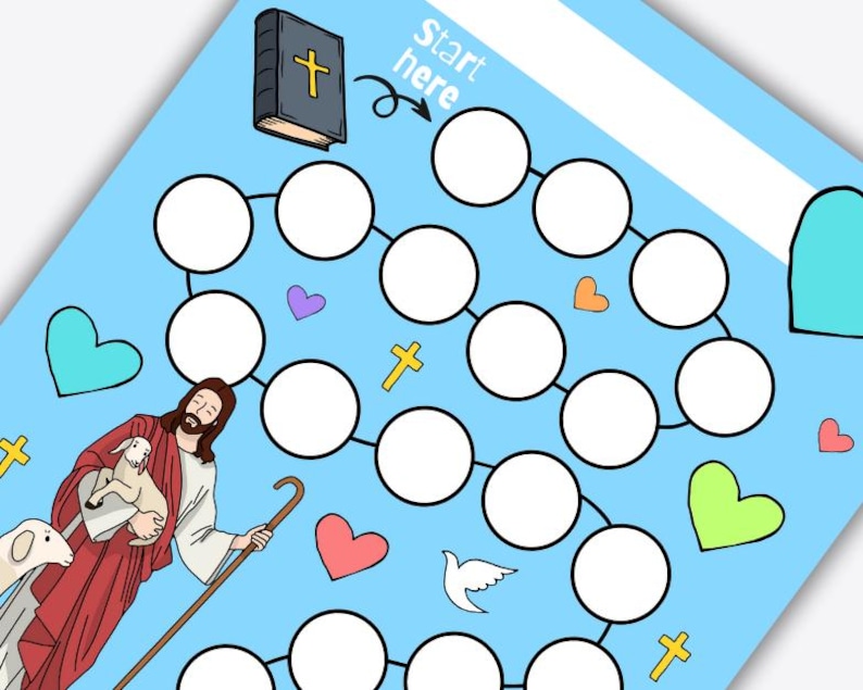 Jesus Reward Chart: Bible Theme, Kids Habit Tracker (printable) - Etsy