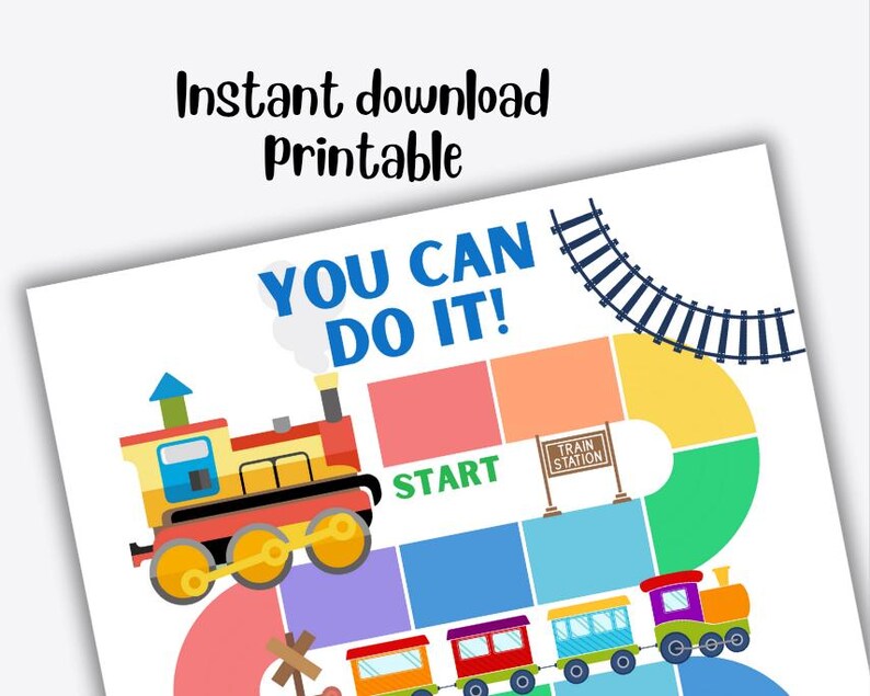 Printable Train Reward Chart: Kids Behavior & Potty Training (PDF) - Etsy