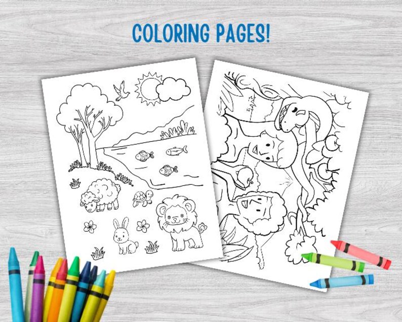 Bible Activity Pack, Preschool Bible Lessons, Church School Printables ...