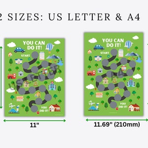 Cars Reward Chart Printable: Road Map for Toddlers (digital Download ...