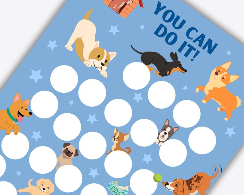 Puppy Dog Reward Chart: Kids Behavior Tracker (printable PDF) - Etsy
