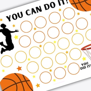 Basketball Reward Chart: Kids Behavior & Potty Training (PDF, PNG, JPG ...