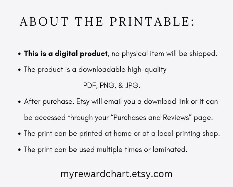 Zoo Animals Reward Chart: Kids Behavior & Potty Training (PDF) - Etsy