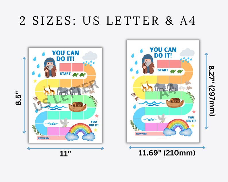 Noah's Ark Reward Chart: Christian Kids Activity (PDF & PNG) - Etsy ...