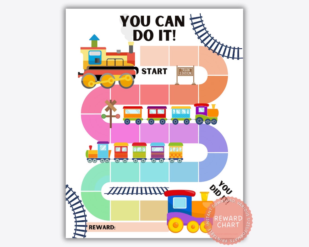 Train Reward Chart, Behavior Charts for the Home, Reward Chart Kids ...