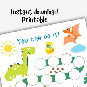 Dinosaur Potty Training Chart for Toddlers – Dino Sticker Reward Chart ...
