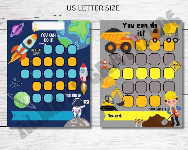 Vehicle Reward Chart Bundle Monster Trucks Firetruck - Etsy