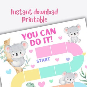 Koala Reward Chart: Kids Behavior & Potty Training (digital Download ...